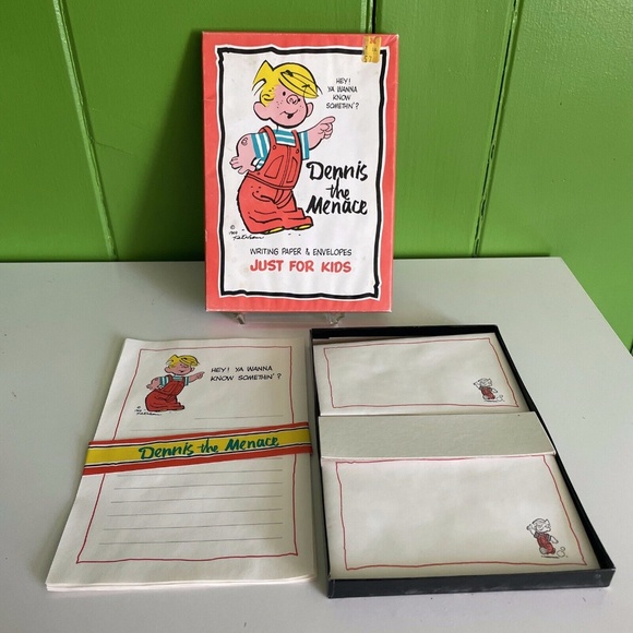 Other | Rare Vtg 196s Dennis The Menace Writing Letter Envelopes Set ...